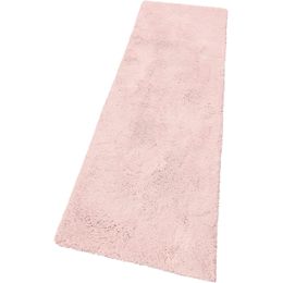 Hochflor-Läufer my home "Desner" Teppiche Gr. B/L: 67 cm x 230 cm, 38 mm, 1 St., rosa (rosé) Hochflor-Läufer
