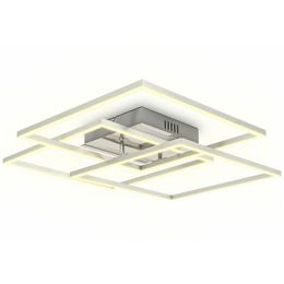 B.K.LICHT - led Deckenleuchte Büro-Deckenlampe schwenkbar chrom-alu 40W Wohnzimmer warmweiß