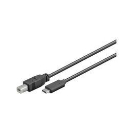 Usb-c™ auf b Kabel, schwarz - usb 2.0-Stecker (Typ b) USB-C™-Stecker, 1 m (67985) - goobay