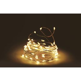 Spetebo - Draht Lichterkette 5 m mit 100 Micro led - warm weiß - Leuchtdraht Weihnachtsdeko