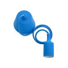 Greenice Lampenhalter E27 Kabel - Rosette - Farbe Blau (HO-CAB-E27-B)