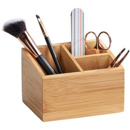 Bambus Organizer Terra 3 Fächer, Ideal für Schmuck, Pinsel und Stifte, Braun, Bambus natur - braun - Wenko