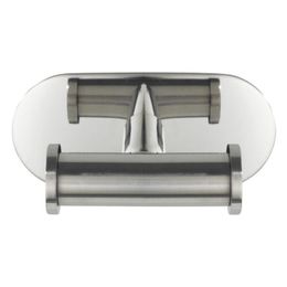 Turbo-Loc® Edelstahl Wandhaken Duo Orea Shine, Haken, Befestigen ohne bohren, Silber glänzend, Edelstahl rostfrei glänzend - silber glänzend - Wenko