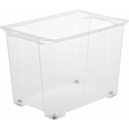 Rotho - Aufbewahrungsbox evo Easy mit Rollen 65 l transparent Boxen, Körbchen & Kisten