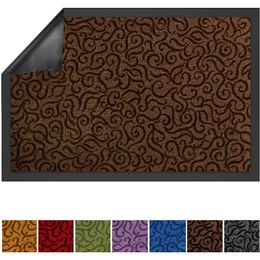 Floordirekt - Sauberlaufmatten Brasil Braun 60 x 90 cm - Braun