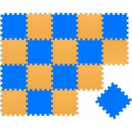 LittleTom 18 Teile Baby Kinder Puzzlematte ab Null - 30x30 Puzzle Spielmatte Krabbelmatte - bunt