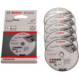 Professional Trennscheiben 76 mm, 5 Stück, Expert for Inox, gws 12V / 10.8V-76 - Bosch