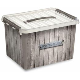 Aufbewahrungsbox Q-Line 22 l mit Deckel Kunststoffbox Stapelbox Lagerbox - Sunware