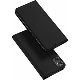 MARKENLOS Buch Tasche kompatibel mit Motorola Moto G32 Etui Brieftasche Schutzhülle mit Standfunktion, Kartenfach schwarz