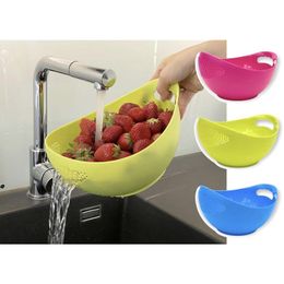 DanDiBo - Schüssel mit Sieb Kunststoff 521 Pink Nudelsieb Küchensieb Waschschüssel Abtropfsieb Salatschüssel Spülmaschinenfest