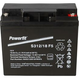 Exide - Powerfit Bleiakku agm 12V 18Ah S312/18 F5