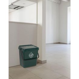 Polypropylenbehälter für separate Sammlung, 30L Abfallbehälter, 100% Made in Italy, 40x31h39 cm, grüne Farbe - Dmora