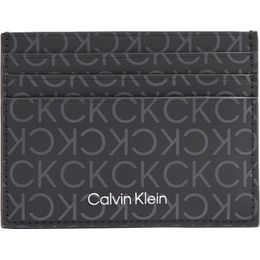 Calvin Klein Kartenetui, Kunstleder, Logo-Muster, für Herren, schwarz