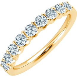 PUKKA BERLIN Damen Ring, 585er Gold mit 9 Lab Diamanten, zus. ca. 0,51 Karat, gold