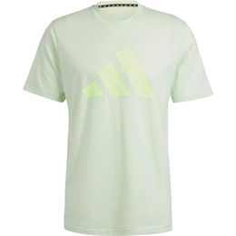 Adidas T-Shirt, Logo-Print, für Herren, grün, L