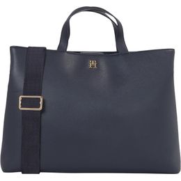 Tommy Hilfiger Shopper "Workbag Corp", Reißverschluss, Emblem, für Damen, blau