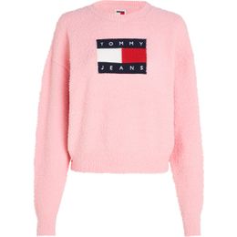 Tommy Jeans Sweatshirt, Rundhalsausschnitt, Langarm, für Damen, pink, L