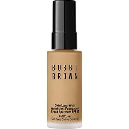Bobbi Brown Mini Skin Long-wear Weightless Foundation Spf15, Gesichts Make-up, foundation, Fluid, beige (BEIGE), natürlich, Deckkraft: Mittel bis Hoch,