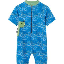 Sterntaler® Schwimmanzug "Dino", UV-Schutz 50+, 3D-Zacken, für Kinder, blau, 104