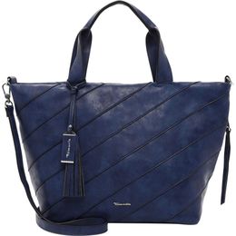 Tamaris Shopper, Kunstleder, Reißverschluss, für Damen, blau