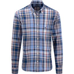 Fynch-Hatton® Freizeithemd, Regular Fit, Button-Down-Kragen, für Herren, blau, XXL