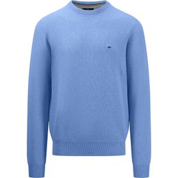 Fynch-Hatton® Pullover, Baumwolle, Logo-Stickerei, für Herren, blau, XL