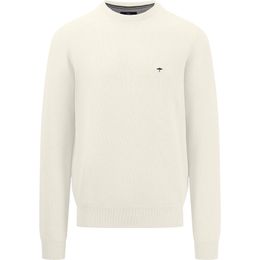 Fynch-Hatton® Pullover, Baumwolle, Logo-Stickerei, für Herren, weiß, M