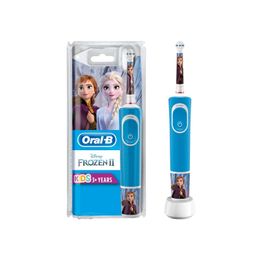 Oral-B Kids Frozen Elektrische Zahnbürste mit Disney-Stickern, für Kinder ab 3 Jahren, blau