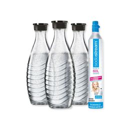 SodaStream Reservezylinder + 3 x Glaskaraffe