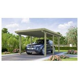 Weka Einzelcarport Eifel Gr.1 322 x 512 cm natur imprägniert mit Kunststoffdach