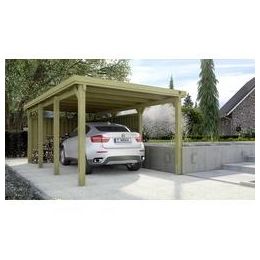 Weka Einzelcarport Eifel Gr.2 322 x 612 cm natur imprägniert mit Kunststoffdach
