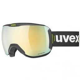 Uvex Skibrille Downhill 2100 CV, black matt, mirror gold S2, colorvision green