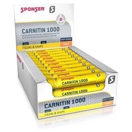 Sponser Carnitin 1000 Trinkampulle Pfirsich, 25 ml Geschmack - Pfirsich, Konsistenz - Ampullen, Einnahmeempfehlung - vor/nach Training,