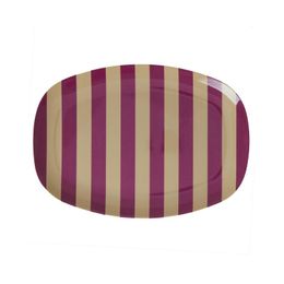 Rice Melamin-Servierteller STRIPES in purple