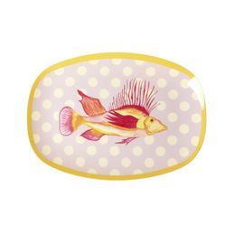 Rice Melamin-Servierteller FISH PRINT small in lavender