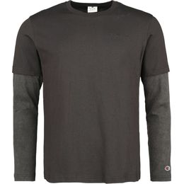 Champion Long Sleeve T-Shirt Langarmshirt schwarz in L