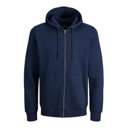 Jack & Jones Plus Jack & Jones Plus Zip-Up Hoodie 'Bradley' male Blue size 6XL