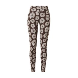 Urban Classics Leggings Damen Größe XL dunkelbraun / weiß