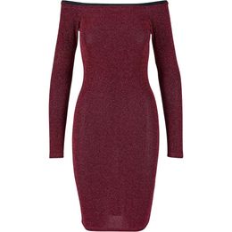 Urban Classics Kleid Damen Größe 44/46 burgunder Winterkleid