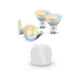 innr Smart LED Spot GU10 Comfort Warm- und Kaltweiß 4er-Pack Zigbee 3.0 + Bridge