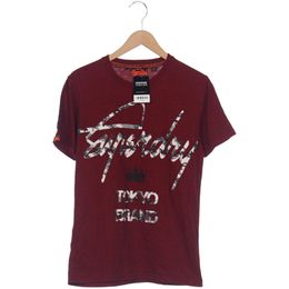 Superdry Herren T-Shirt, bordeaux, Gr. 52