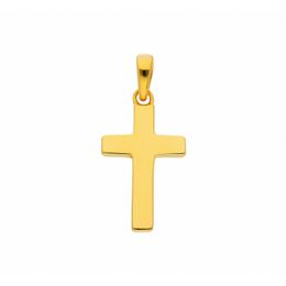 Adelia´s Adelia´s Kette mit Anhänger 925 Silber Kreuz Anhänger, Schmuckset - Set mit Halskette, goldfarben
