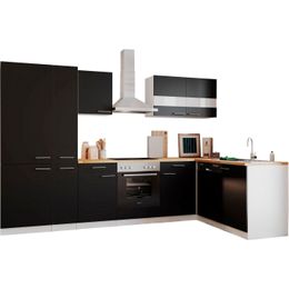 respekta Küchenzeile Malia, Breite 310 cm, mit Soft-Close, in exklusiver Konfiguration für OTTO, schwarz|weiß