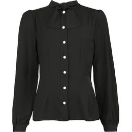 Hell Bunny Mia Blouse Bluse schwarz in M