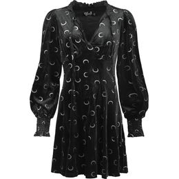 Hell Bunny Misty Moon Dress Kurzes Kleid schwarz weiß in L