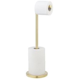 Wenko Toilettenpapierhalter 2in1, aus Edelstahl, goldfarben