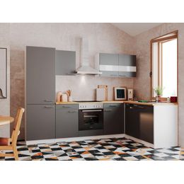 respekta Küchenzeile Malia, Breite 280 cm, mit Soft-Close, in exklusiver Konfiguration für OTTO, grau|weiß