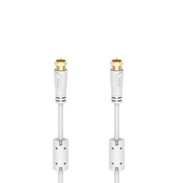 Hama Koaxialkabel 3 m F-Typ Weiß Audio- & Video-Kabel