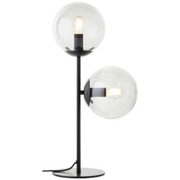 Brilliant Tischleuchte Ariol, ohne Leuchtmittel, mit Rauchglas, 48 cm Höhe, E14, Metall, schwarz