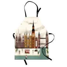 Abakuhaus Kochschürze Höhenverstellbar Klare Farben ohne verblassen, London Reise-Landschaft Big Ben, bunt